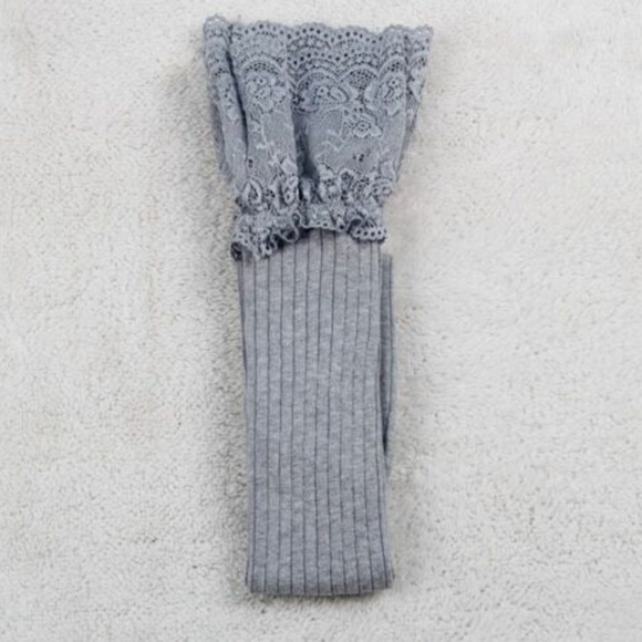Musifu/Abarana | Accessories | Womens Thigh High Lace Socks Gray ...